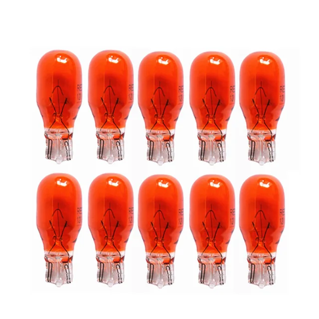 10pcs Clear Glass Amber White T15 W16W Halogen Lamp Bulbs 12V 16W Car Interior Light Clearance ...