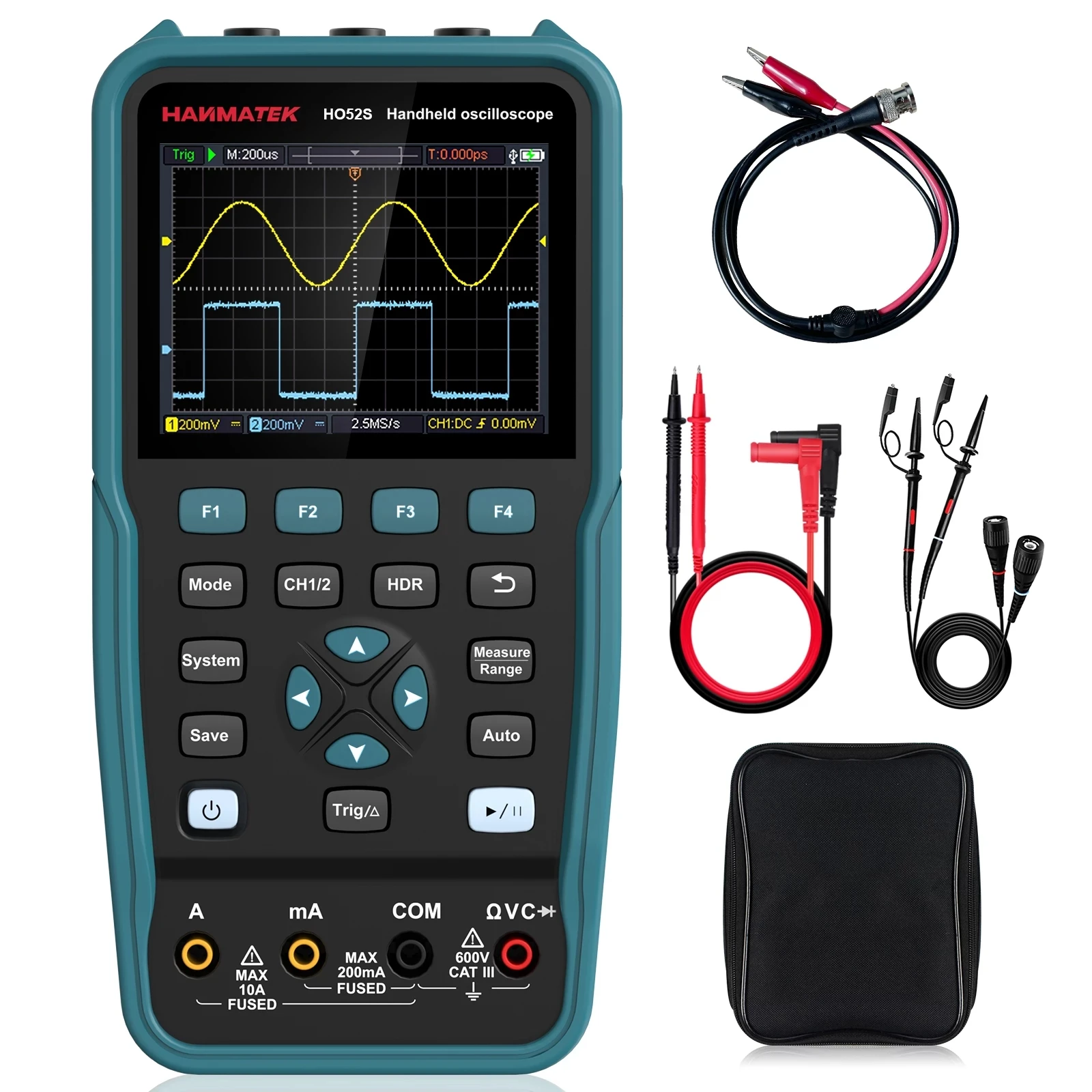 Handheld-Digital-Oscilloscope-And-Multimeter-Two-in-one-100MHz ...