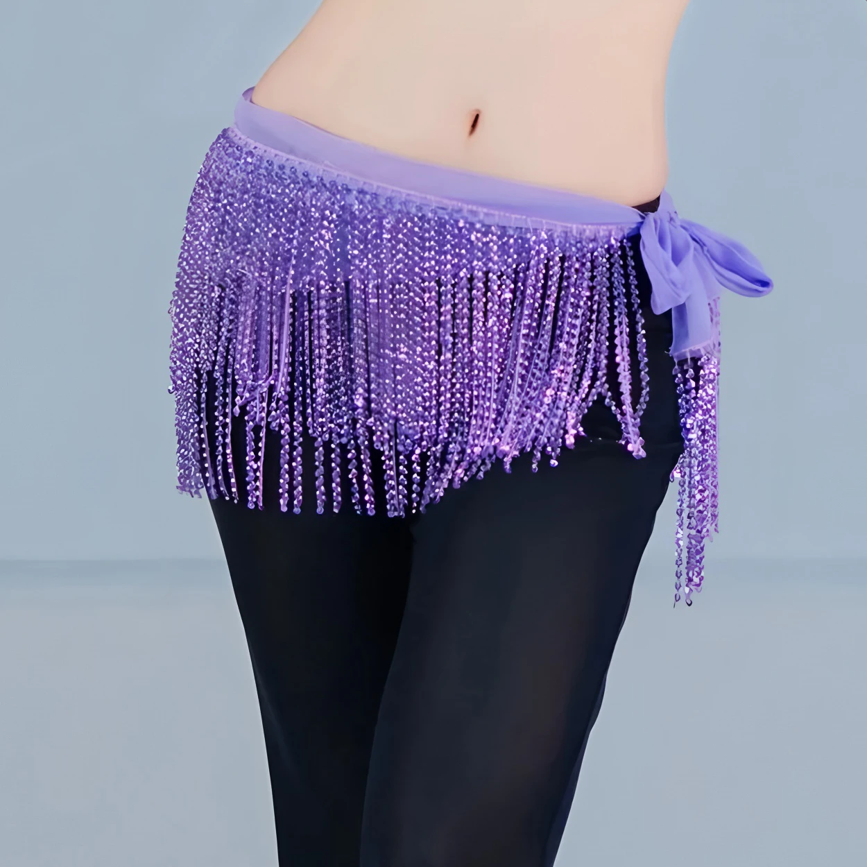 Women Belly Dance Belt Shimmy Tassel Hip Wraps Class Training Jazziness ...