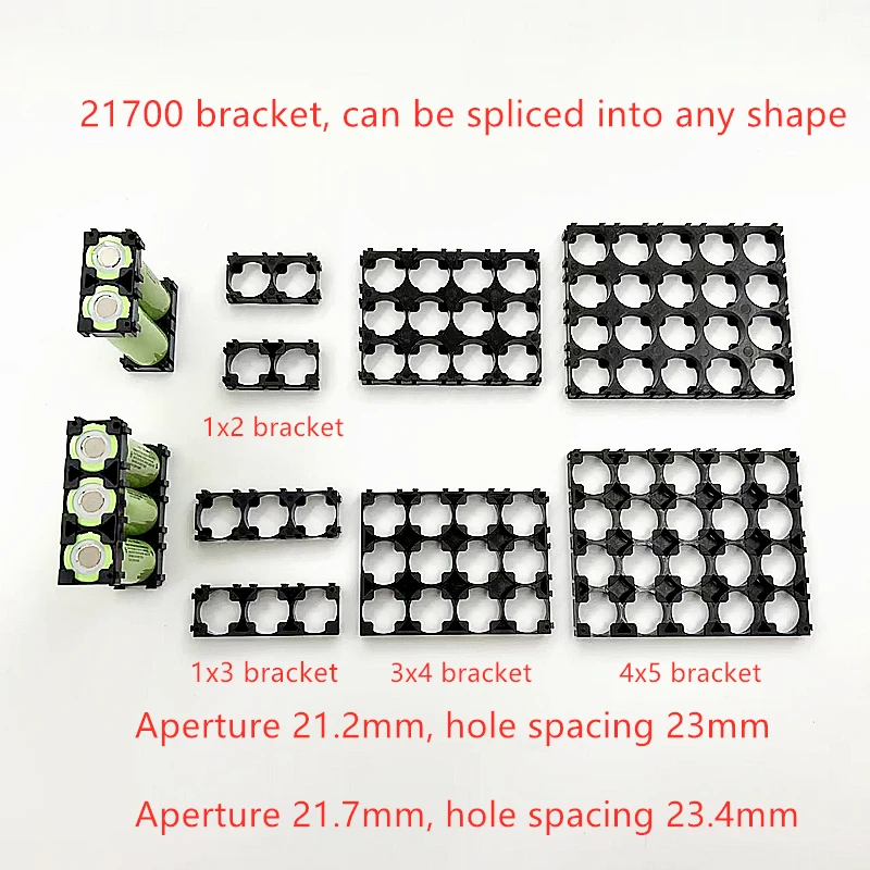 21700 Battery Holder Bracket Plastic Brackets 2x 3x 3x4 4x5 Cell Spacer ...
