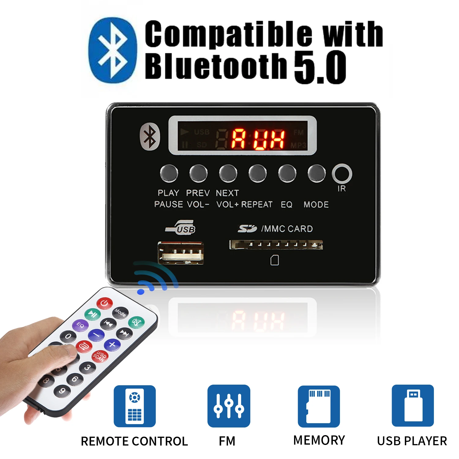 Handsfree-Wireless-Bluetooth-5-0-MP3-Player-Decoder-Board-DC-12V ...