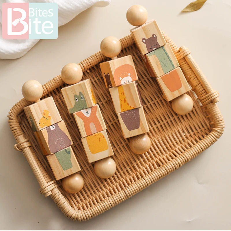 1pc-Baby-Wooden-Rotating-Rattle-Animal-Matching-Building-Blocks-Newborn ...