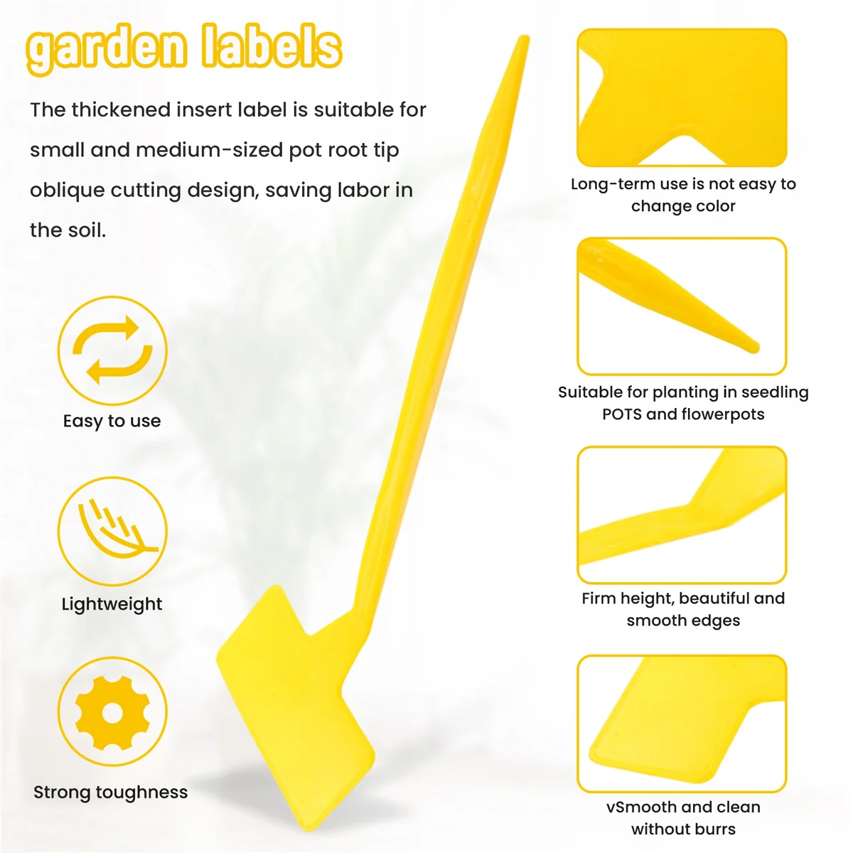 Gardens Planting Tools 50 Pcs Bonsai Plastic Plant Labels Garden Labels ...