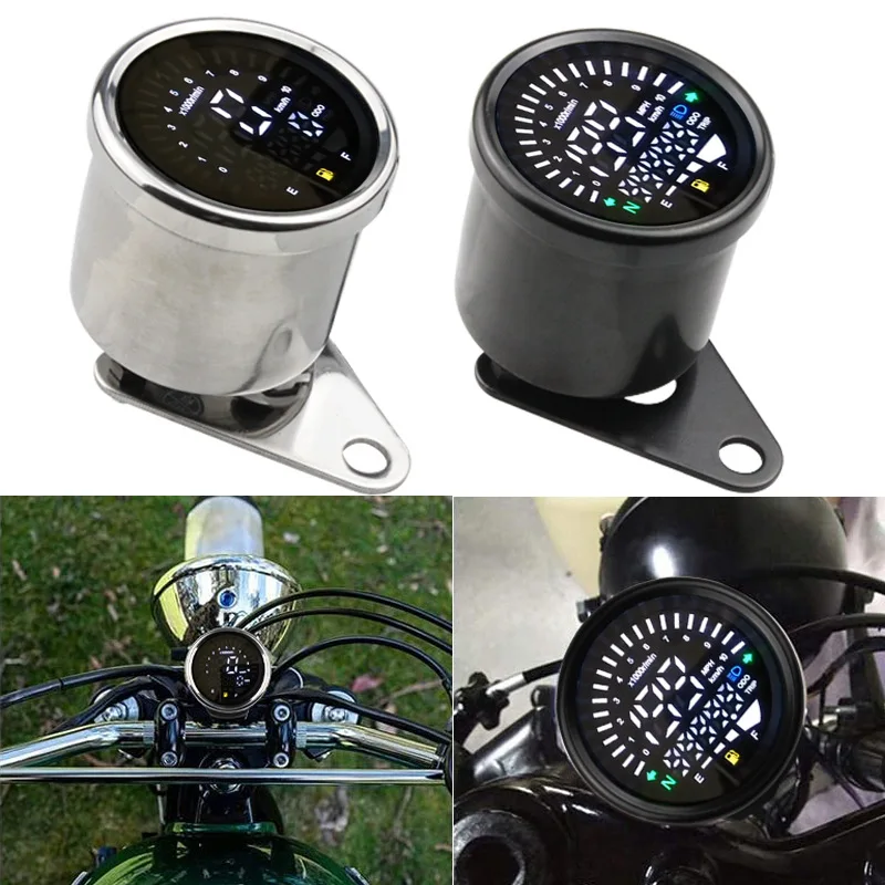Car-Motorcycle-Meter-Tachometer-RPM-Gauge-0-10000RPM-0-199km-h-LCD ...