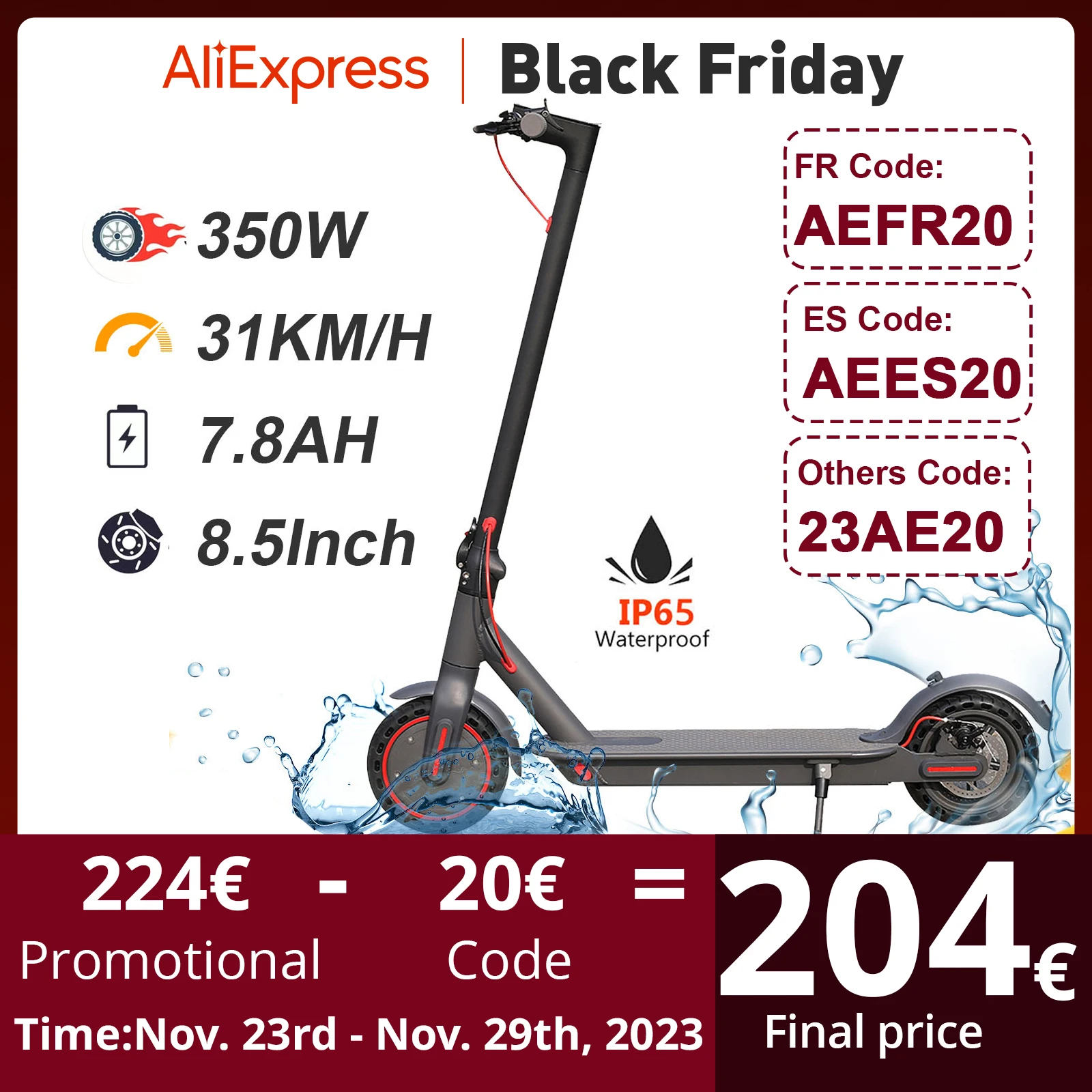 365GO-Electric-Scooter-350W-Motor-31KM-H-Max-Speed-8-5Inch-Off-Road-7 ...