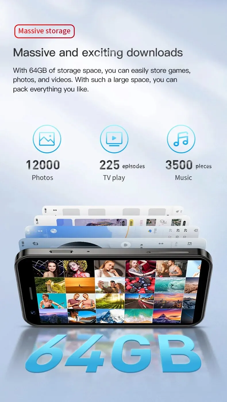 SOYES XS16 Mini 4G LTE Android10.0 Smartphone 3GB RAM 64GB ROM 3" Display 5MP Camera Dual SIM ...