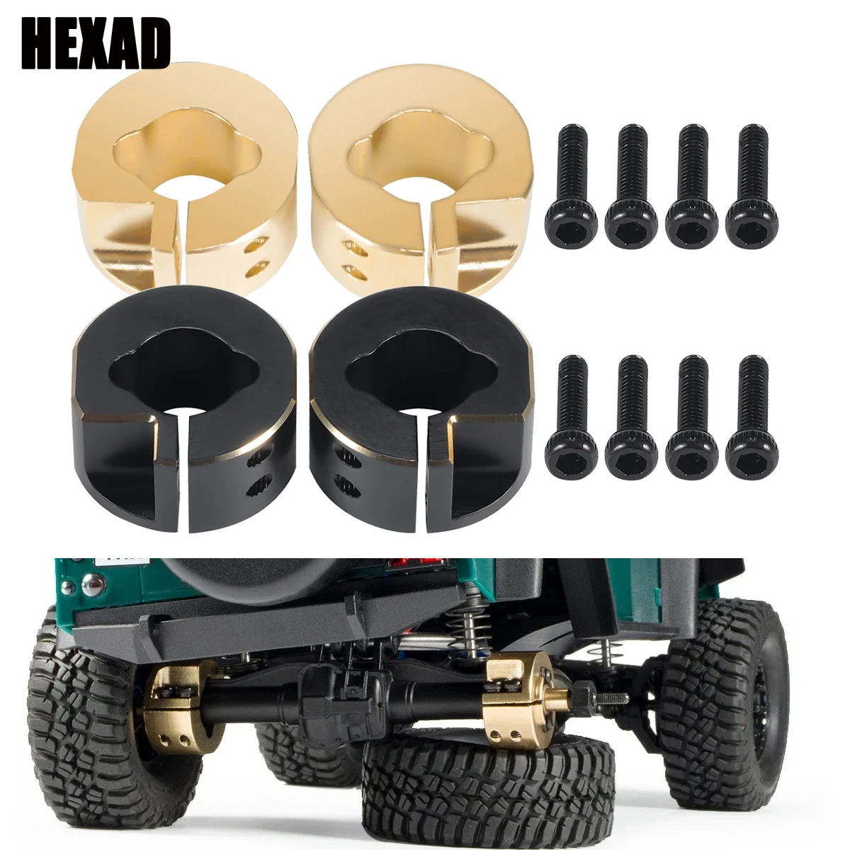 2 PCS Metal Brass Counterweight Rear Axle Counterweight Suitable for 1/ ...