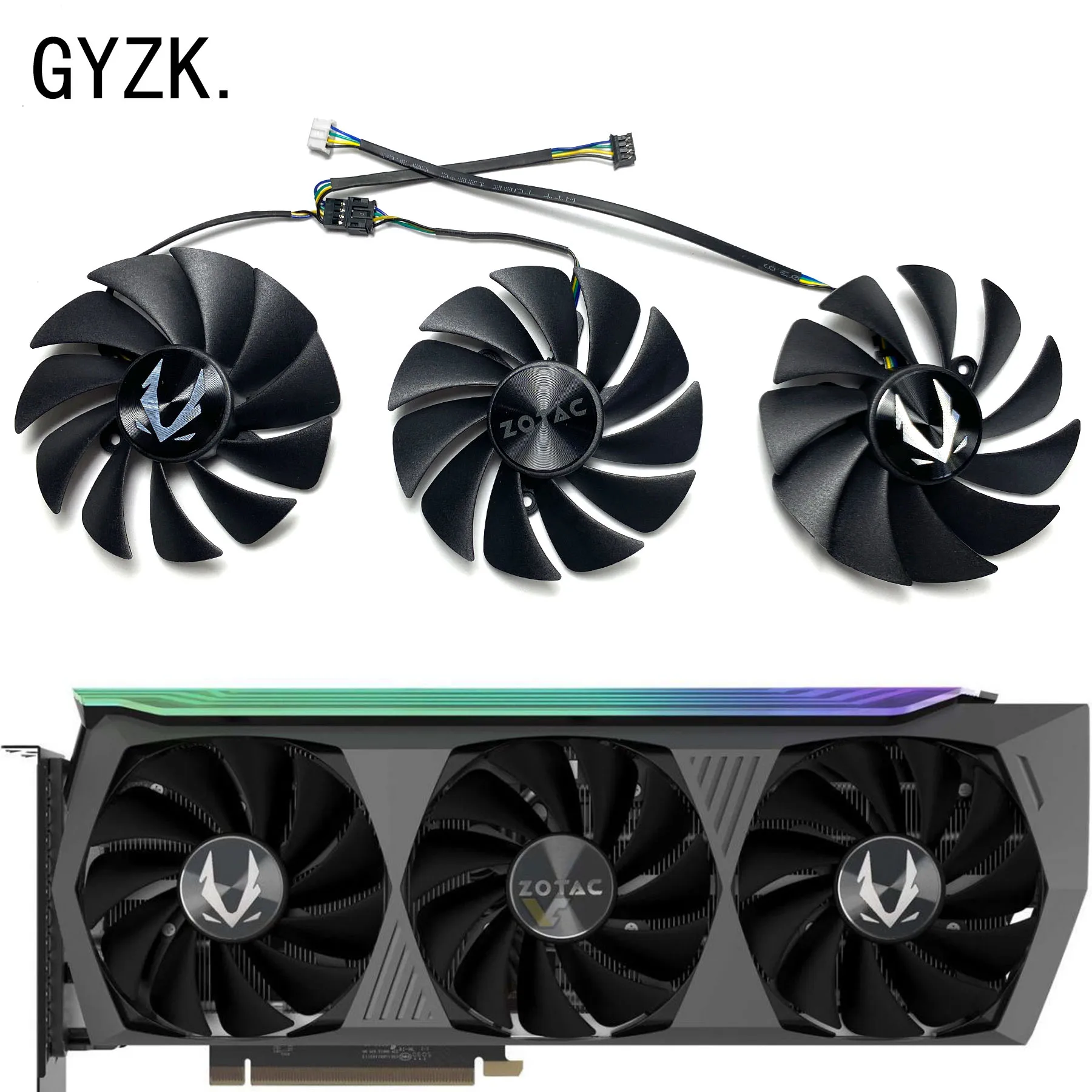 GA92S2U-CF9015H12S-GPU-RTX3080-RTX3090-cooling-Fan-For-Zotac-RTX-3070Ti ...