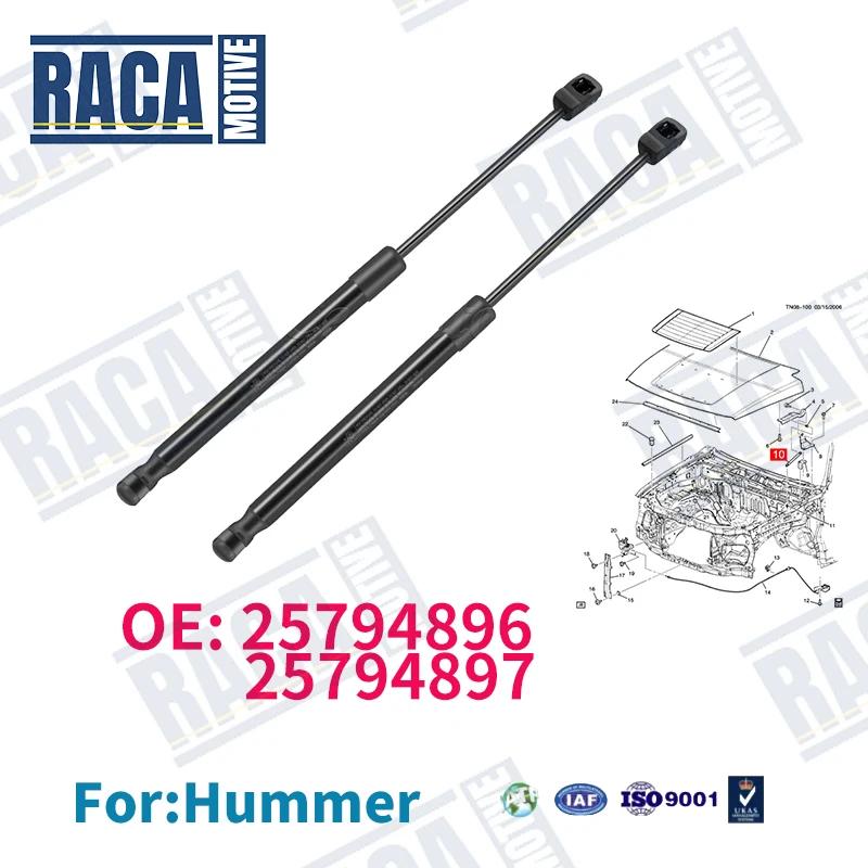 Para Hummer H3 2006-2010 1 uds/2 uds soportes de elevación de capó ...