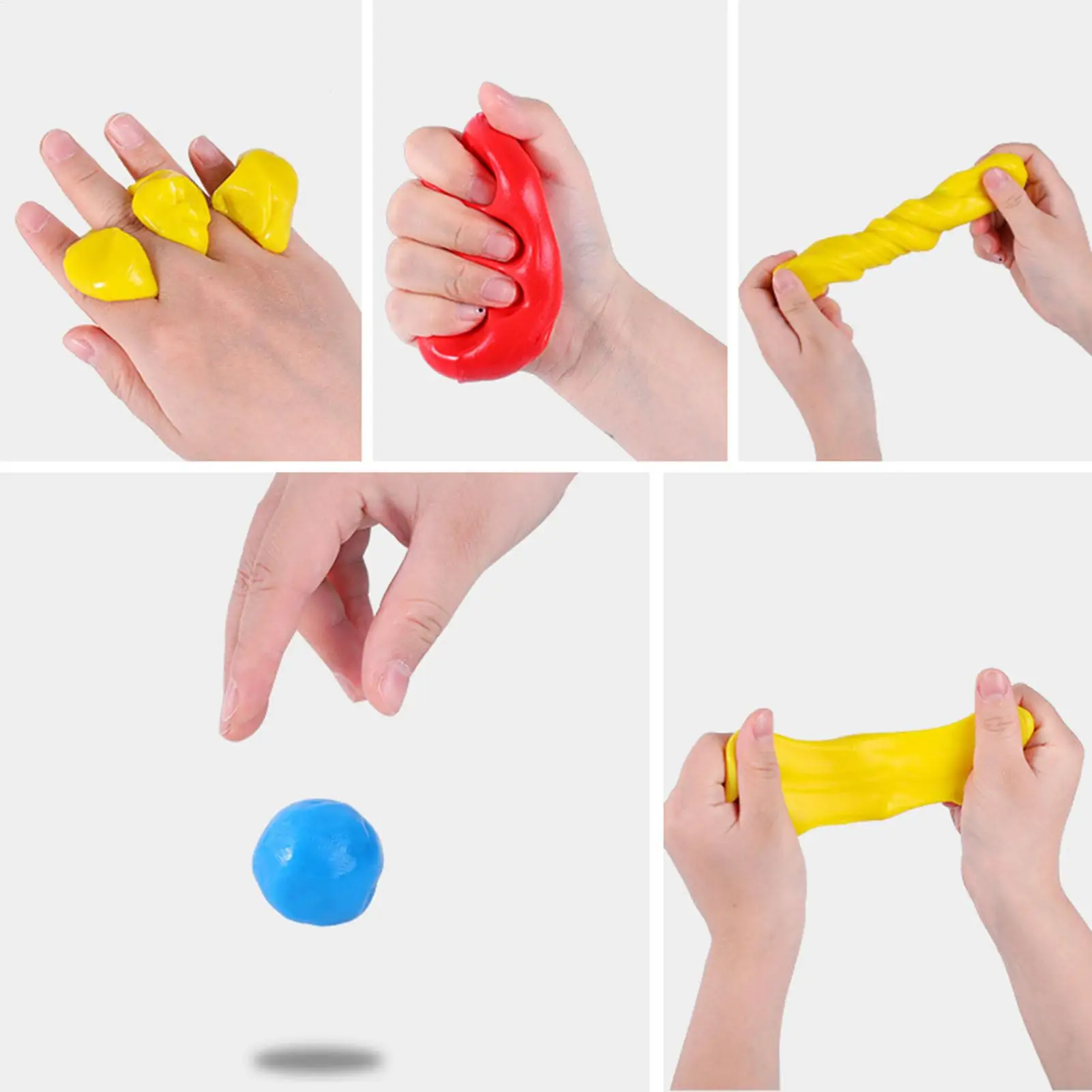 Hand Exercise Putty 4 Pieces Arm Muscle Exercise Supplies Soft Grip ...