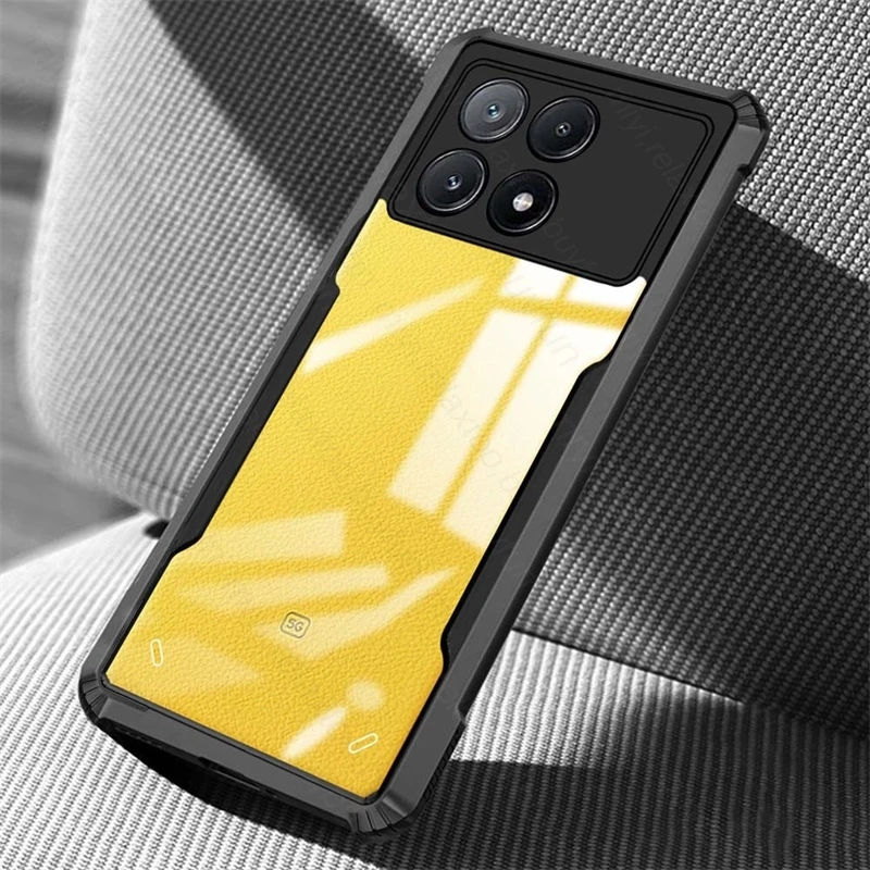 For-Poco-X6-Pro-5G-Case-Clear-Acrylic-Back-Cover-On-PocoX6-Poko-Little ...