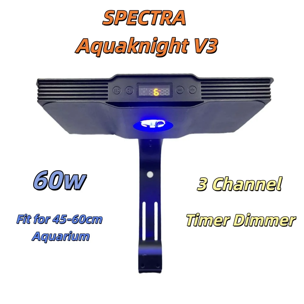 60W Aquarium Light Marine Reef LED SPECTRA Aquaknight V3 Touch Control ...