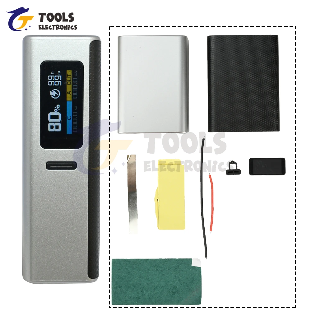 22.5W Multi-Protocol Fast Charge Power Bank Kit TFT Display Supports PD ...