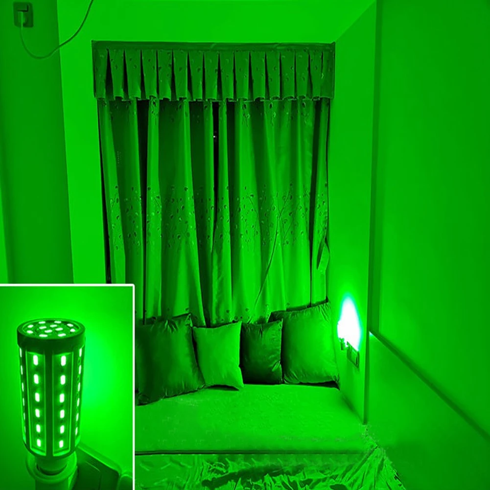 Green Light Bulb In Room