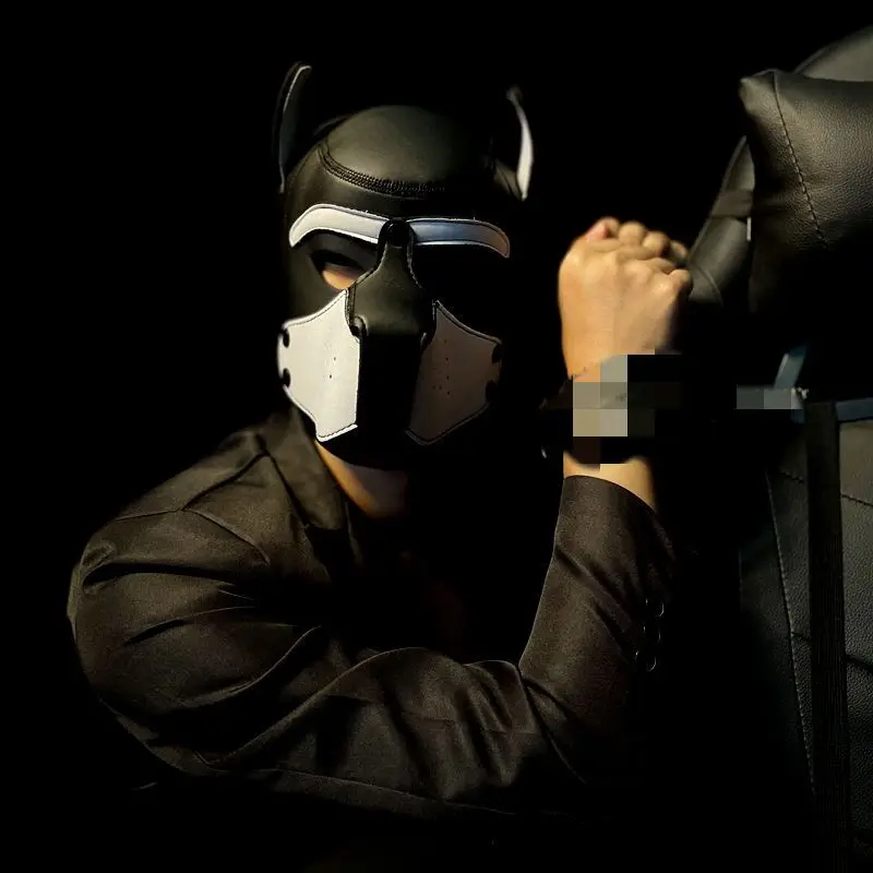 Dog-Mask-for-Face-Adult-Puppy-Cosplay-Mask-Hood-Padded-Rubber-Men-Women ...