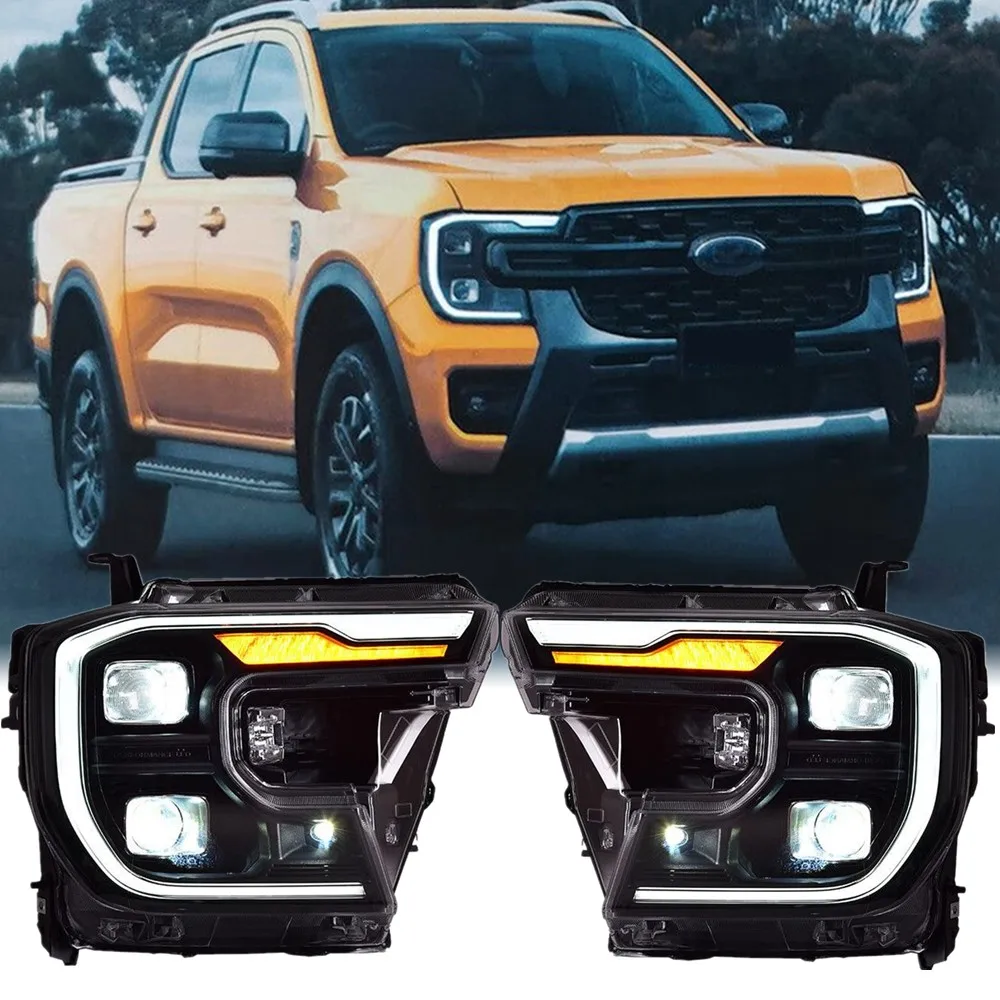 Car-Front-Lights-For-Ford-Ranger-Raptor-T9-LED-Headlight-2022-2023 ...