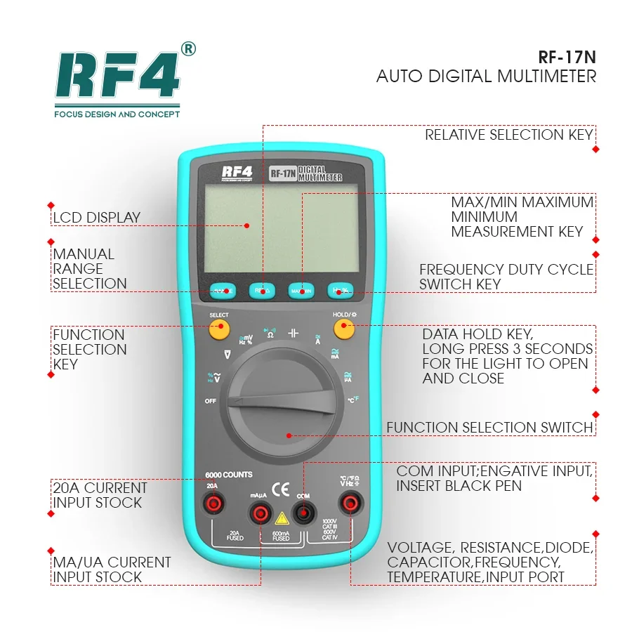 RF4-RF-17N-Digital-smart-multi-function-Multimeter-Circuit-board ...