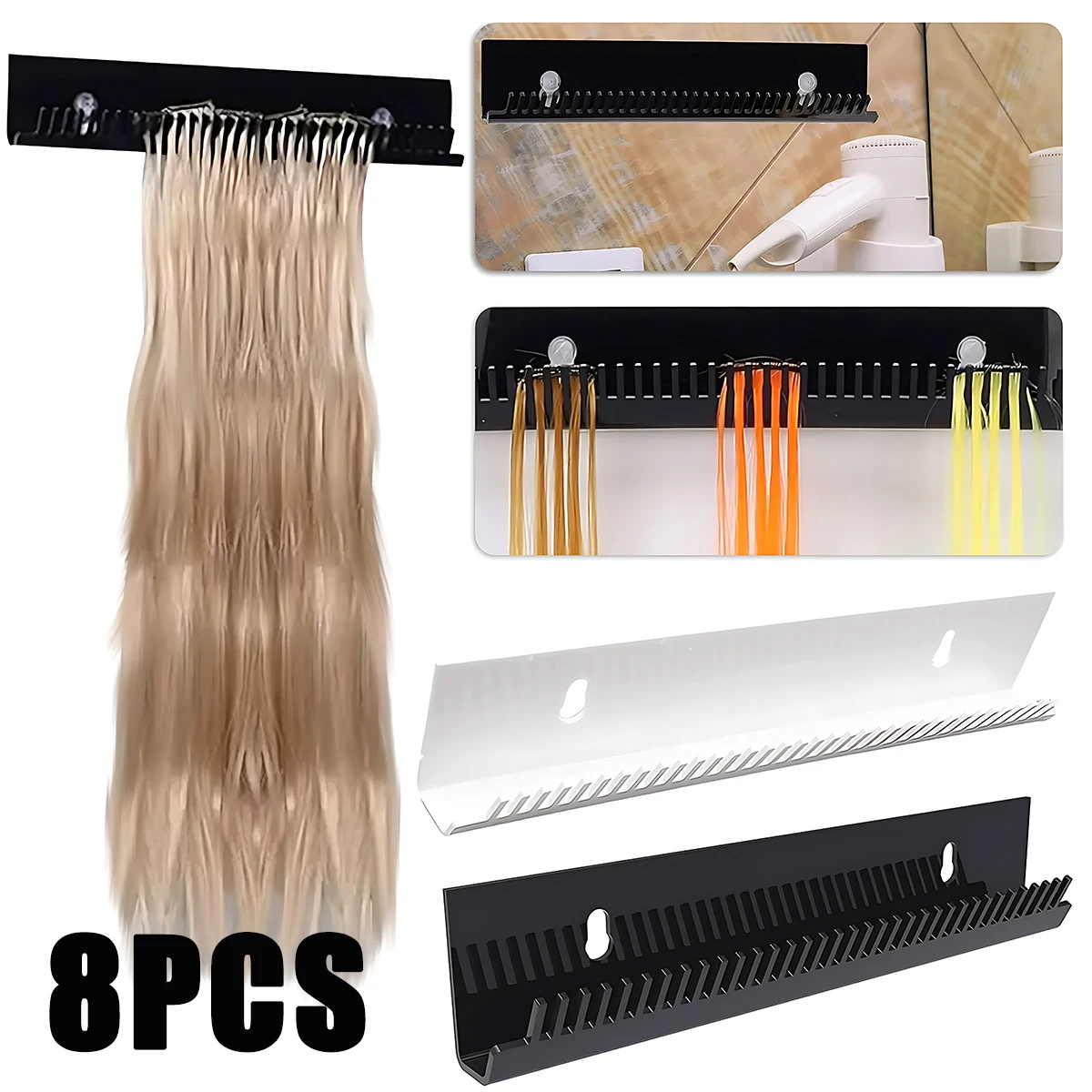 1-8pcs-Wig-Hangers-Hair-Extensions-Washing-Hair-Extensions-Styling ...