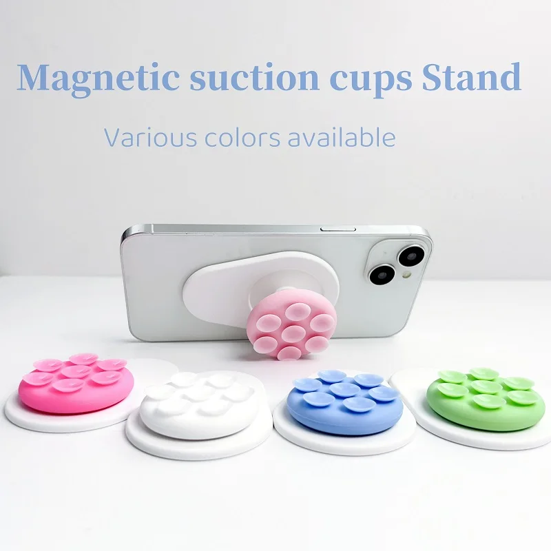 Magnetic-White-Foldable-Socket-Pocket-Phone-Holder-for-IPhone-15-14-13 ...
