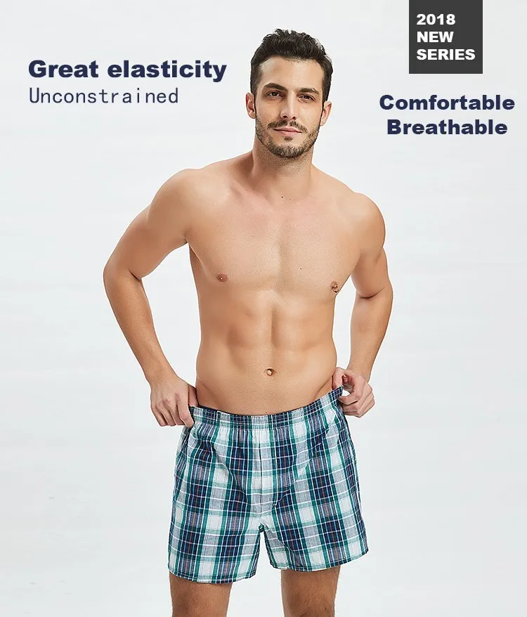 Boxer-shorty,Hommes boxeurs sous-vêtements Shorts décontracté coton ...