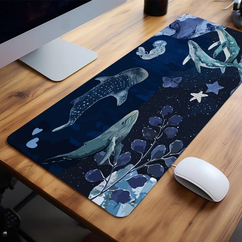 Cartoon-Sea-Whale-Large-Gaming-Mouse-Pad-Computer-HD-Keyboard-Pad ...