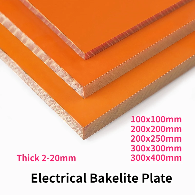 1/2Pcs Orange Red Electrical Bakelite Plate Thick 2-20mm Insulated ...