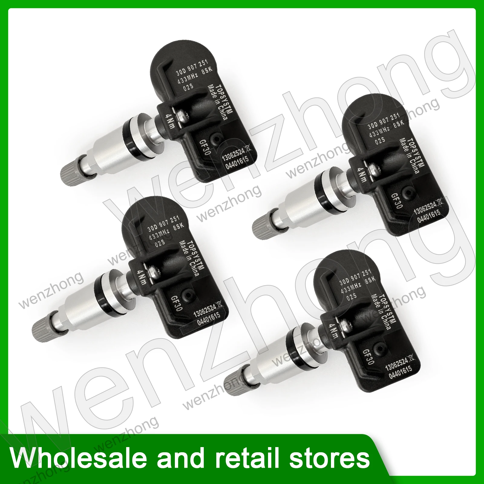 4pcs 30D907251 Tire Pressure Monitor System Sensor For Jetta CC Passat ...