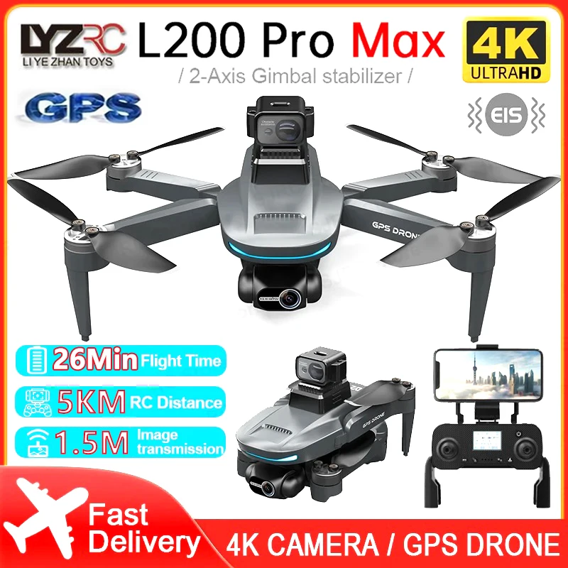 2024-L200-Pro-Max-GPS-Drone-Profesional-4K-Camera-RC-Quadcopter-Brushless-Motor-216g-Laser ...