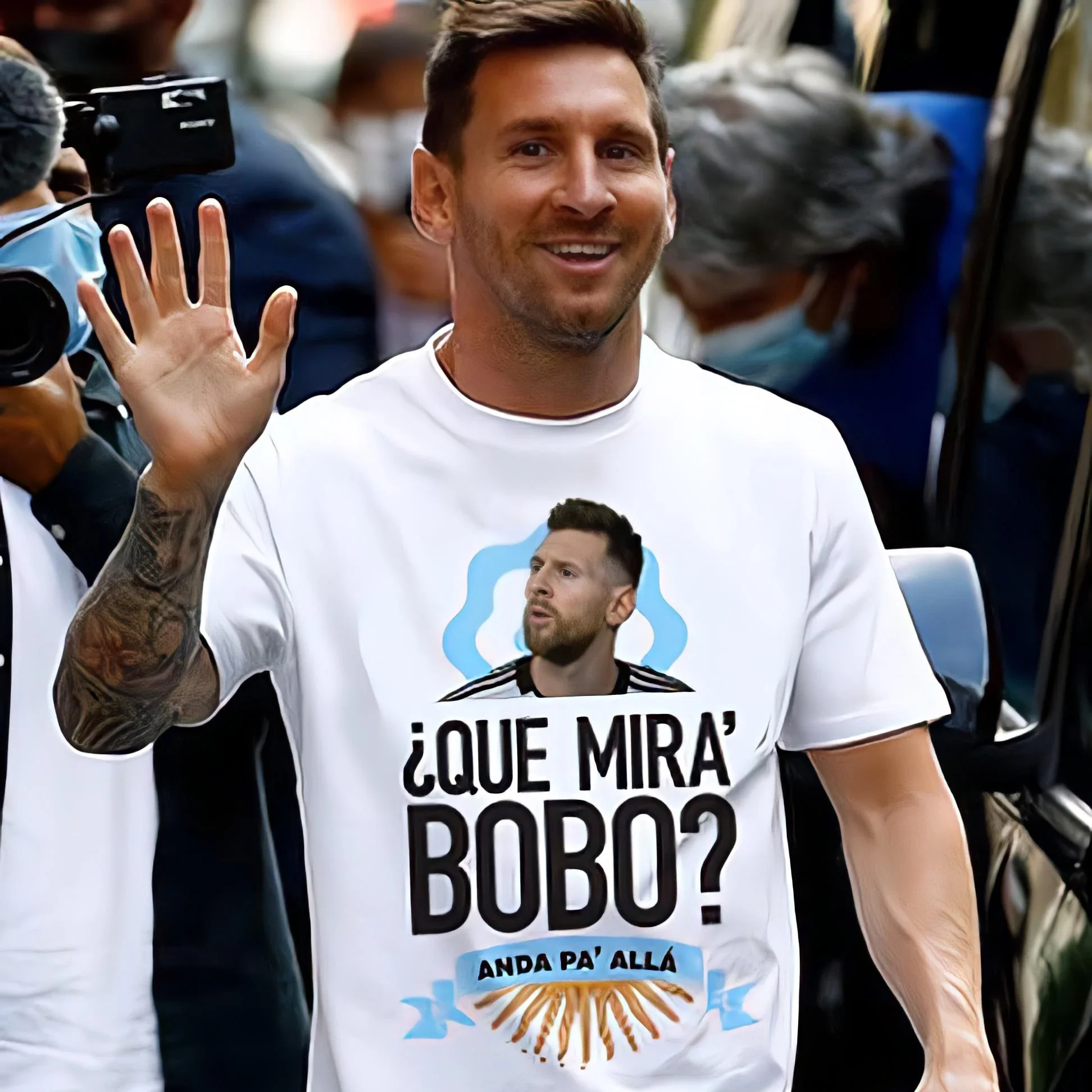 Messi Same Style Que Mira Bobo 3d T Shirt New Summer Tops Unisex White ...