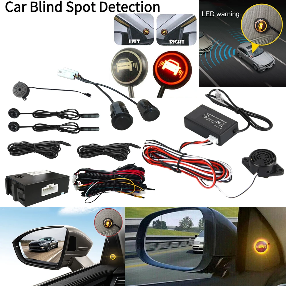 BSD-Car-Blind-Spot-Detection-Waterproof-Warning-Light-Monitor-System ...