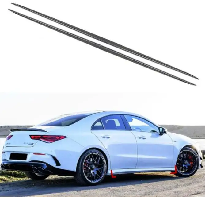 Stainless-Steel-Car-Side-Skirt-Bumper-Side-Door-Body-Cover-For-Mercedes ...