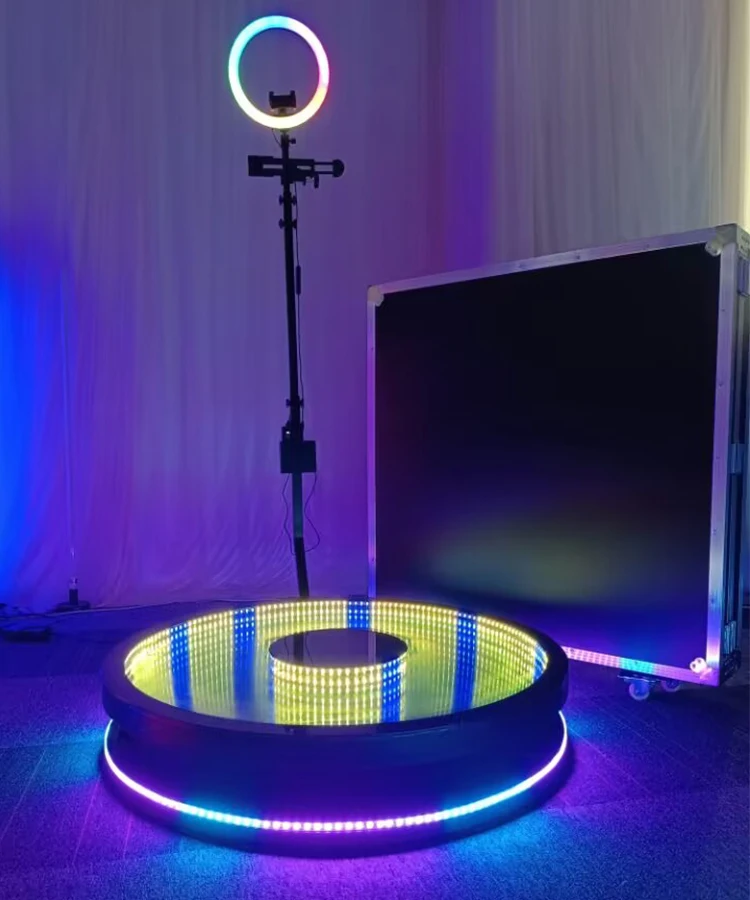 360 Photobooth Machine Led Mirror Glass Video Booth Rotary 360 115 ...
