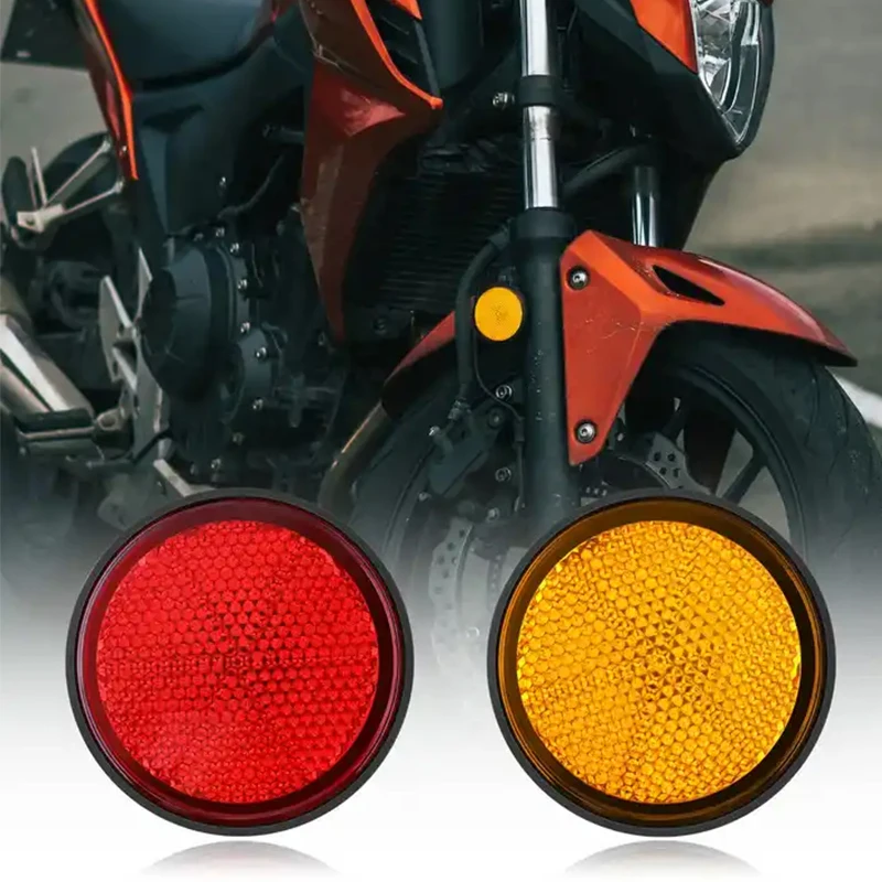 1Pairs Circular Reflector Universal Car Trucks Motorcycle ATV Bikes ...