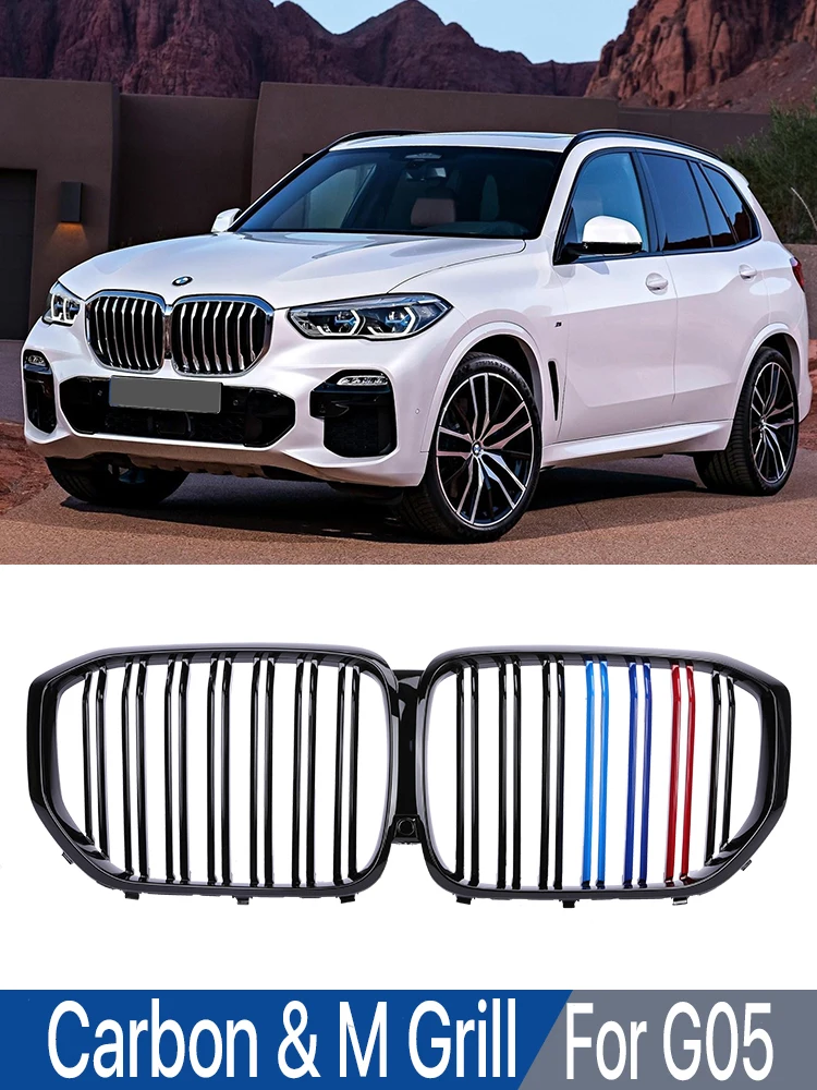M-performace-X5M-Front-Bottom-Bumper-Kidney-Grill-Carbon-Fiber ...