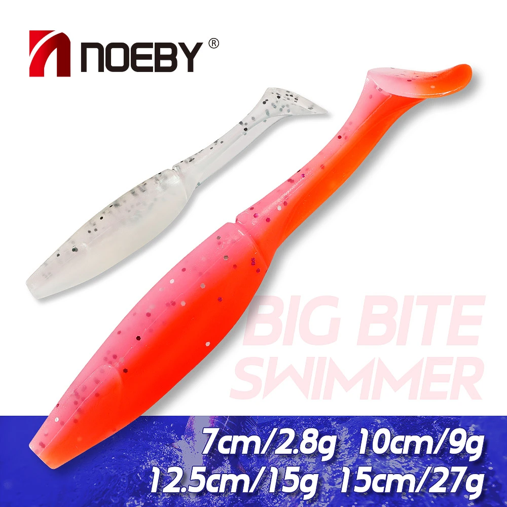 Noeby Soft Lure Silicone Bait 15cm 7.5cm 10cm 12.5cm Paddle Tail ...
