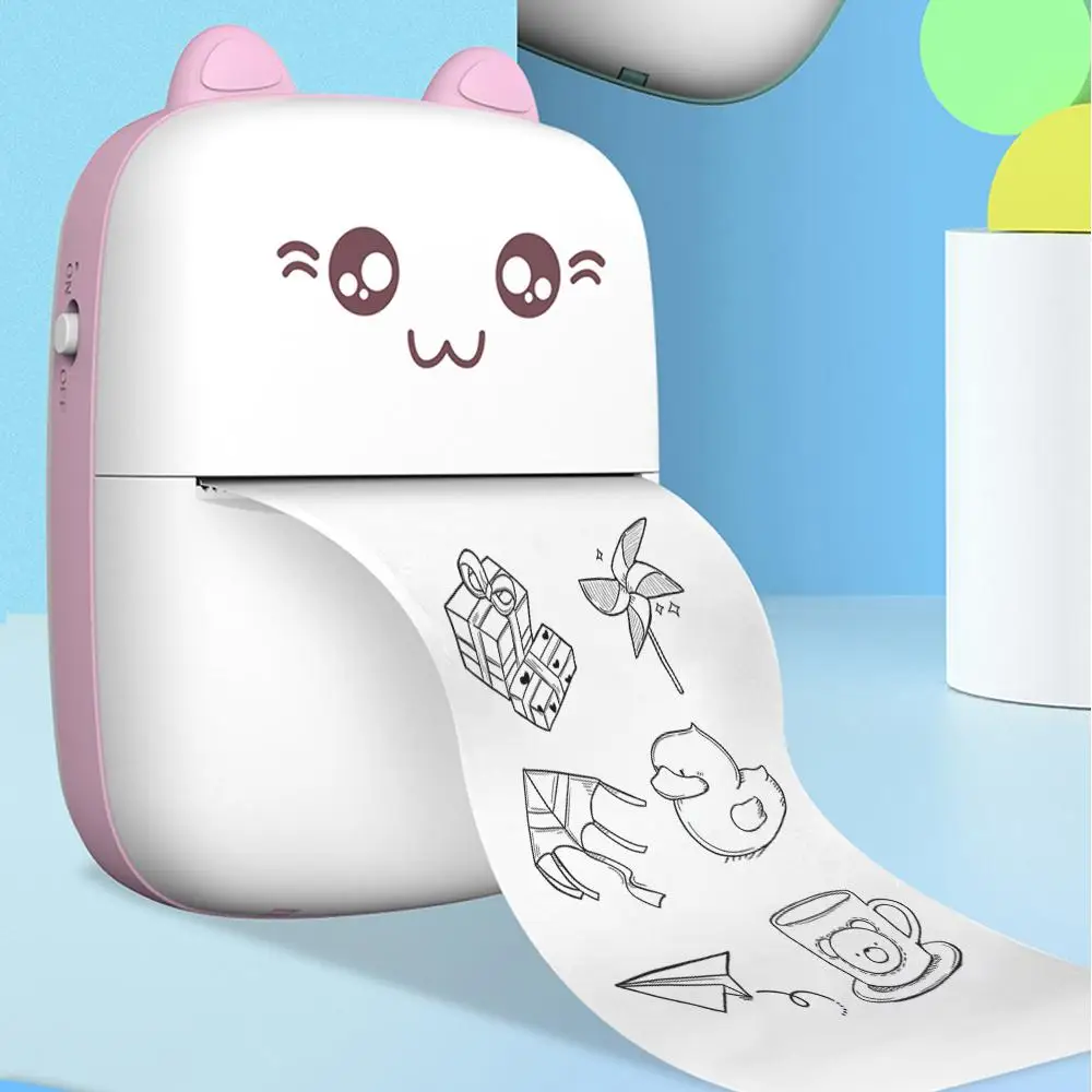 Abs-Mini-Thermal-Printer-Cute-Portable-Wireless-Bluetooth-Compatible ...