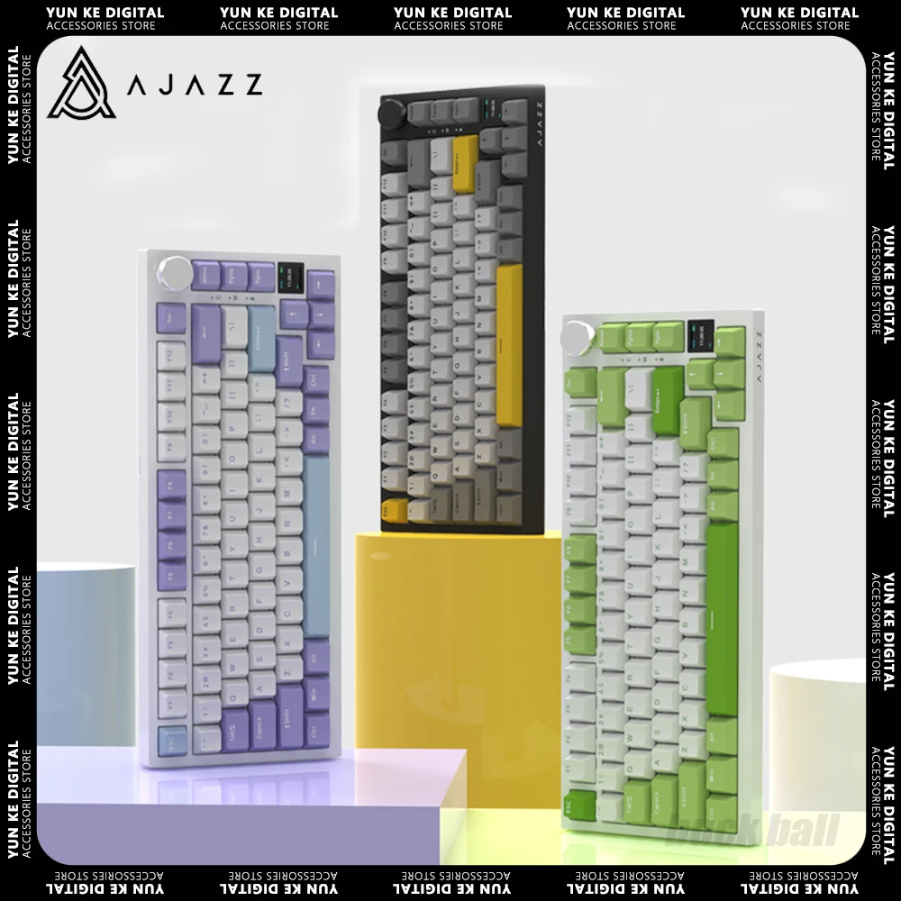 AJAZZ-AK820-Pro-Mechanical-Keyboard-TFT-Screen-Multifunctional-Knob ...