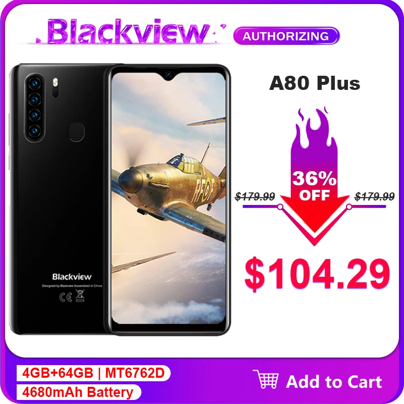 Blackview Smartphone A80 Plus, teléfono móvil de 6,49 pulgadas, 4GB ...
