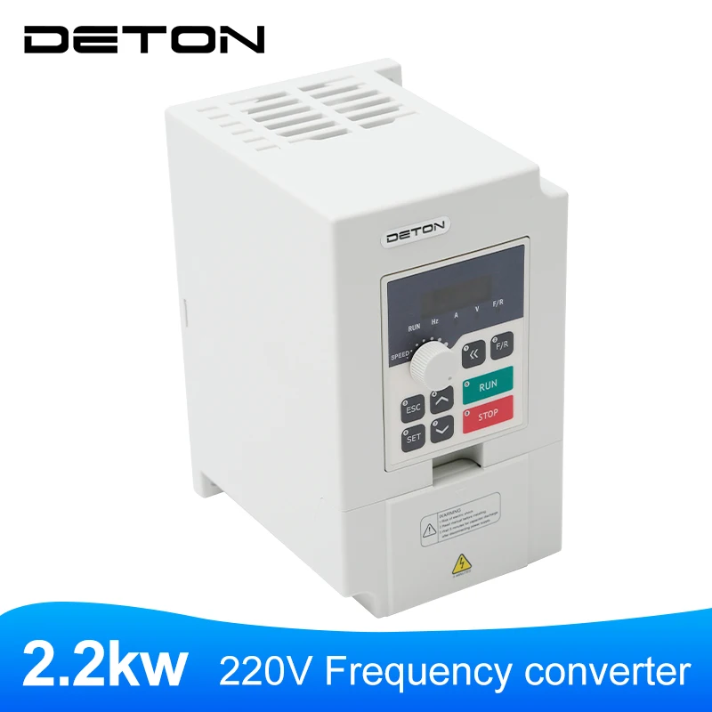 DETON 2.2KW 220V drive frequency converter 1/3P input AC controller ...