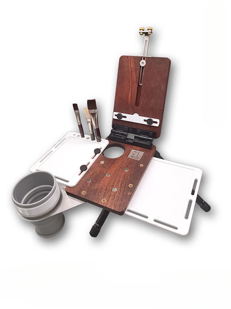 S1913-1-Painting-Box-Wooden-Detachable-Oil-Painting-Watercolor-Palette ...