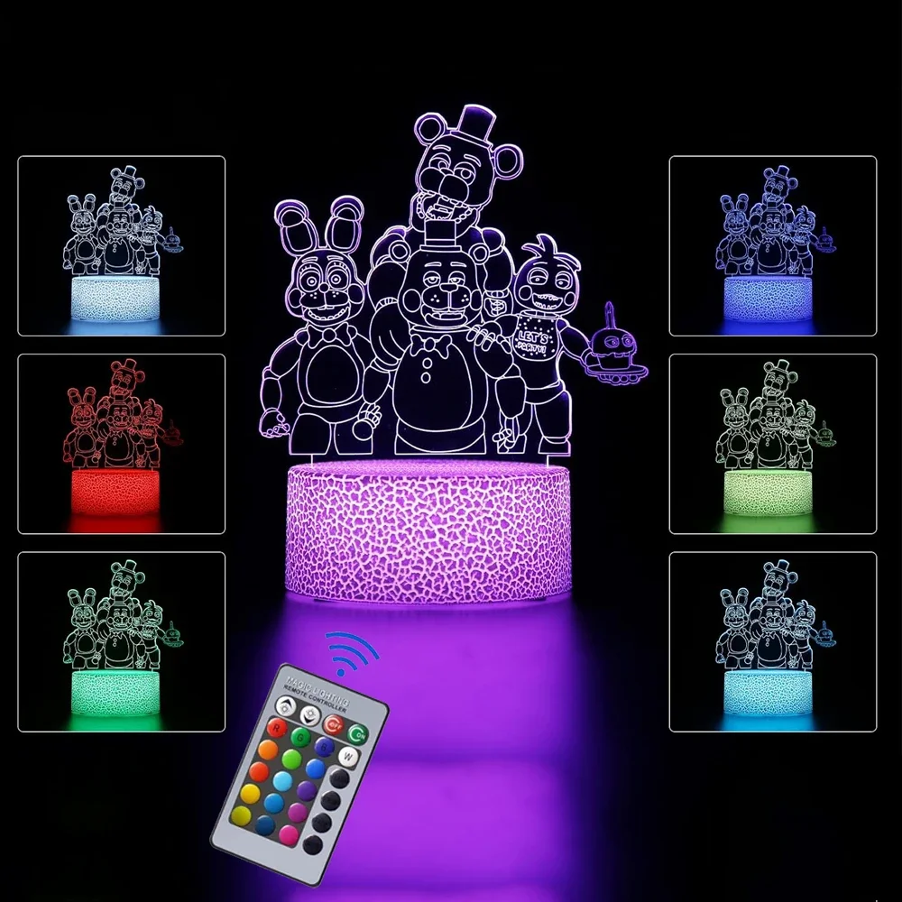 3D-Children-s-Night-Light-Colorful-LED-Bedroom-FNAF-Game-Gifts-16 ...