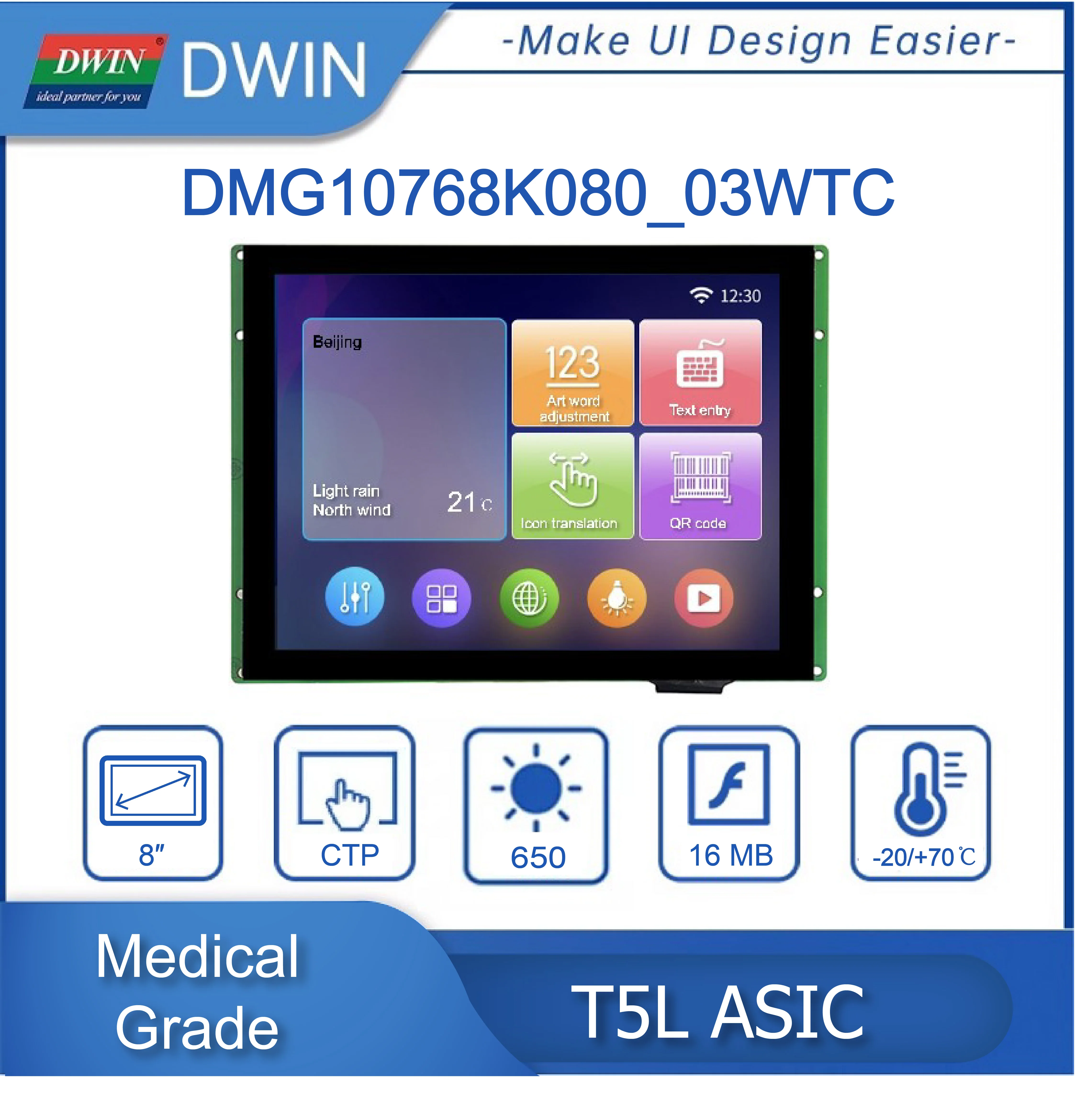 DWIN-8-0-Inch-1024-768-HMI-Intelligent-Display-Medical-device-High ...