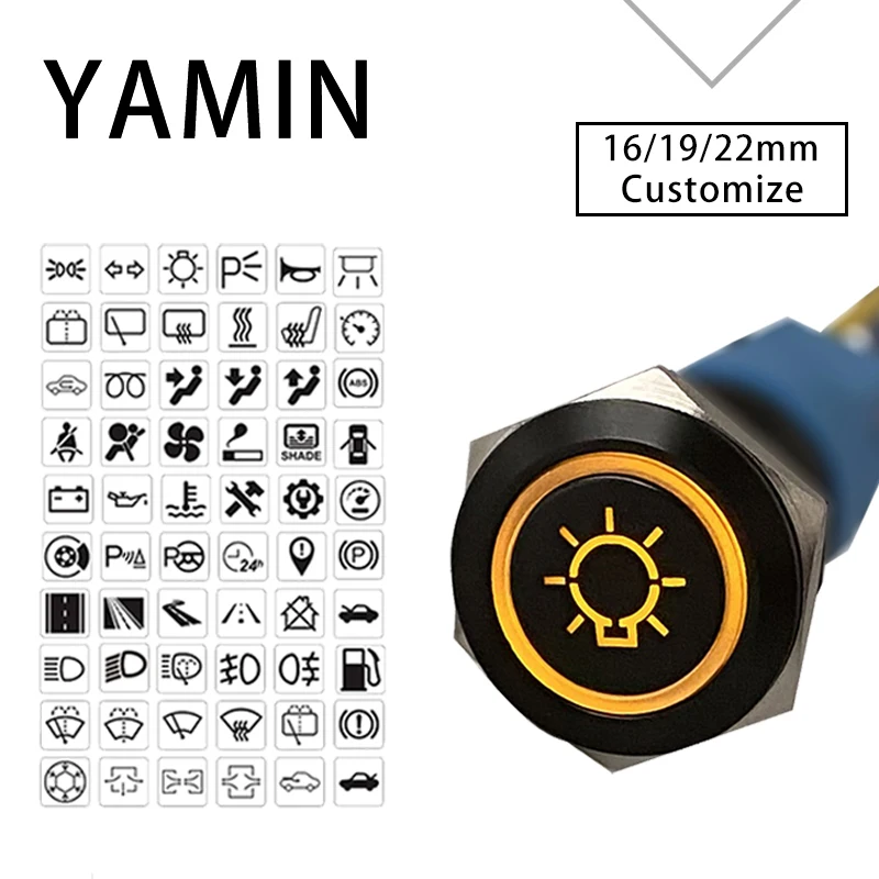 Push Button Light Switch Metal | Black Car Light Switch | Metal ...