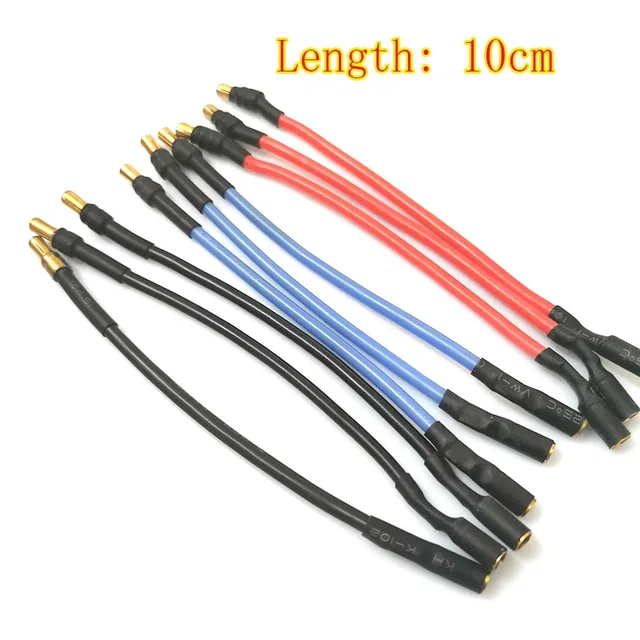 3Pcs 10cm 25cm Motor Extension Wire 3.5mm Banana Connector 16AWG ...