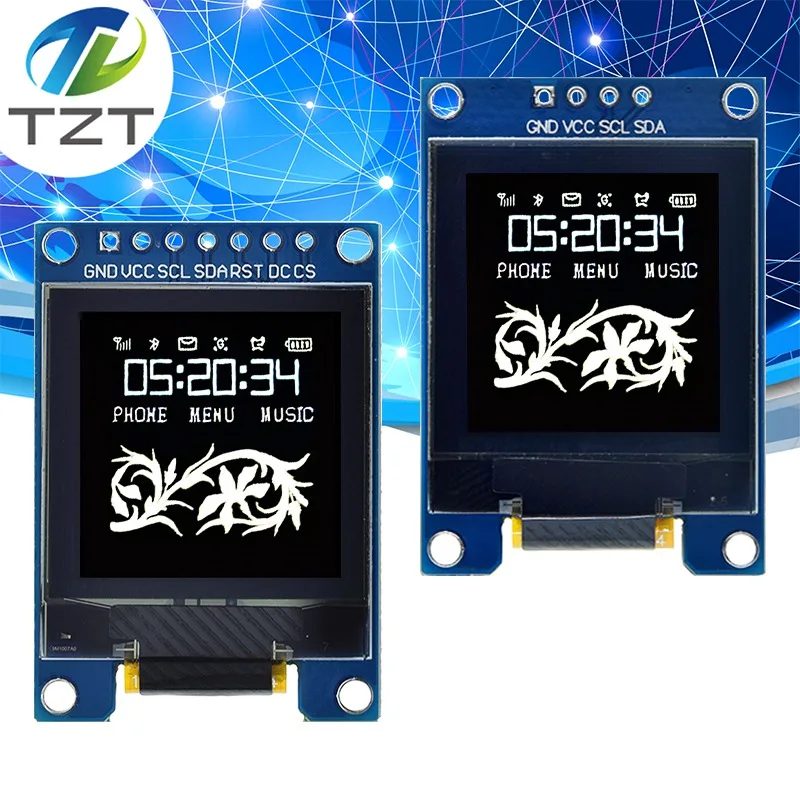 1.1 Inch OLED Display 96×96 LCD Module TZT Interface SPI SH1107 7PIN ...