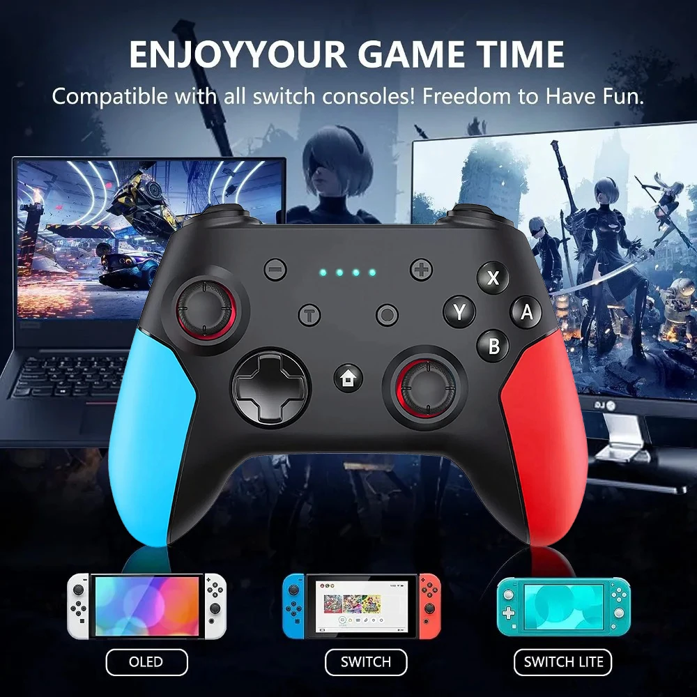 Switch-Pro-Controller-Bluetooth-Wireless-Gamepad-Android-iOS-Mobile-Phone-Joystick-PC-Gaming ...