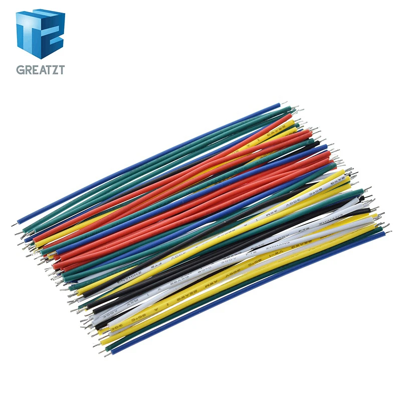 10PCS Tin Plated Breadboard PCB Solder Cable 24AWG 10CM Fly Jumper Wire ...