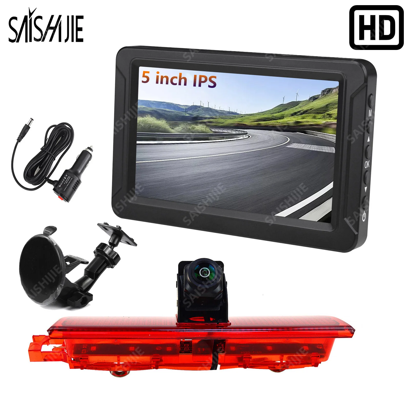 Car High Level Brake Light HD Reversing Camera for VW Caddy 2003-2016 ...