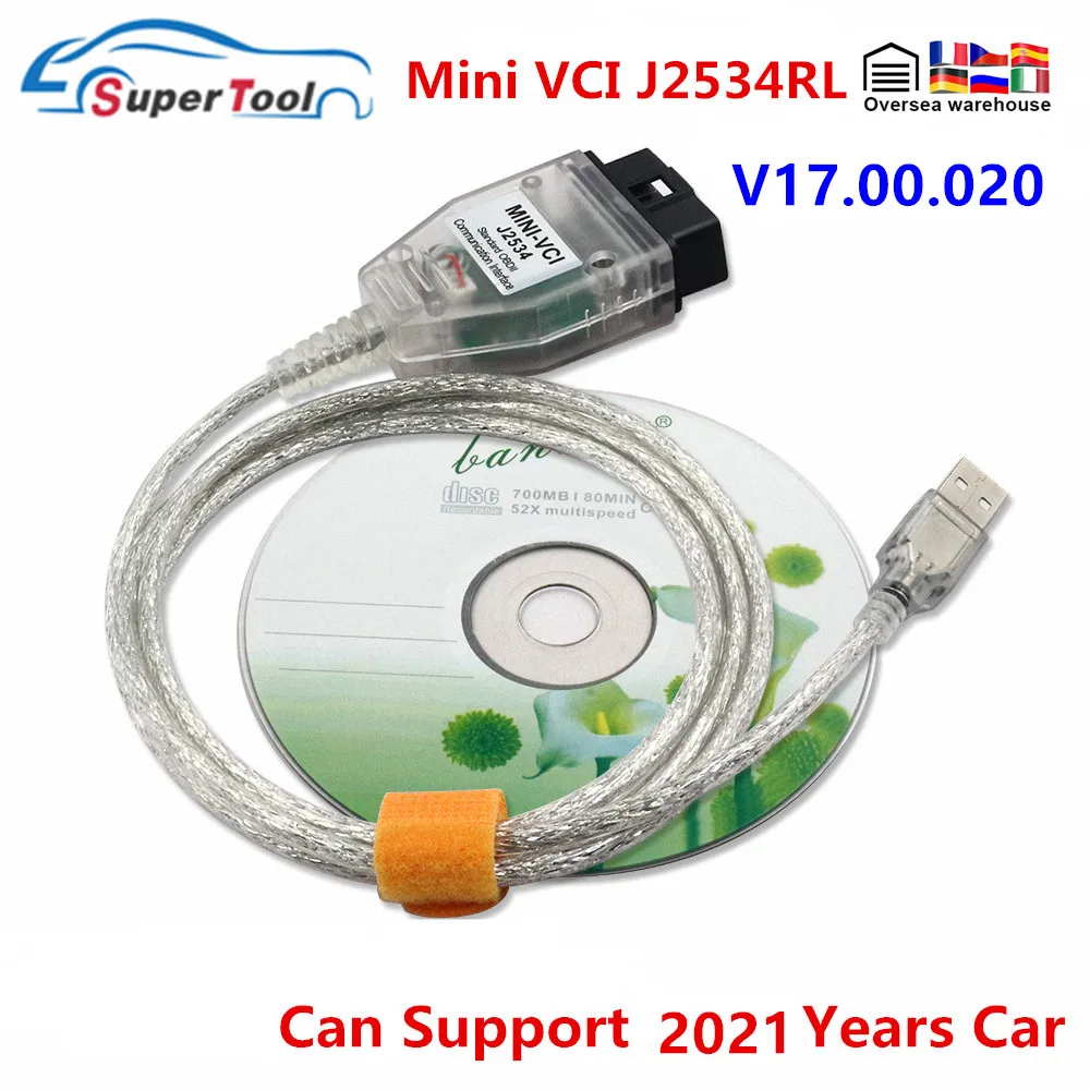 Latest V16.30.013 Mini Vci Obd2 Car Diagnostic Cables For Toyota Tis ...
