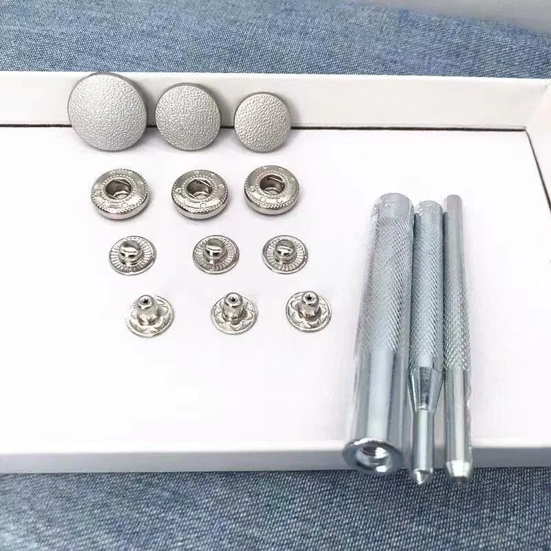 10pcs 15/17/20mm Quad Buckle Set Concealed Buckle Free Metal Female ...